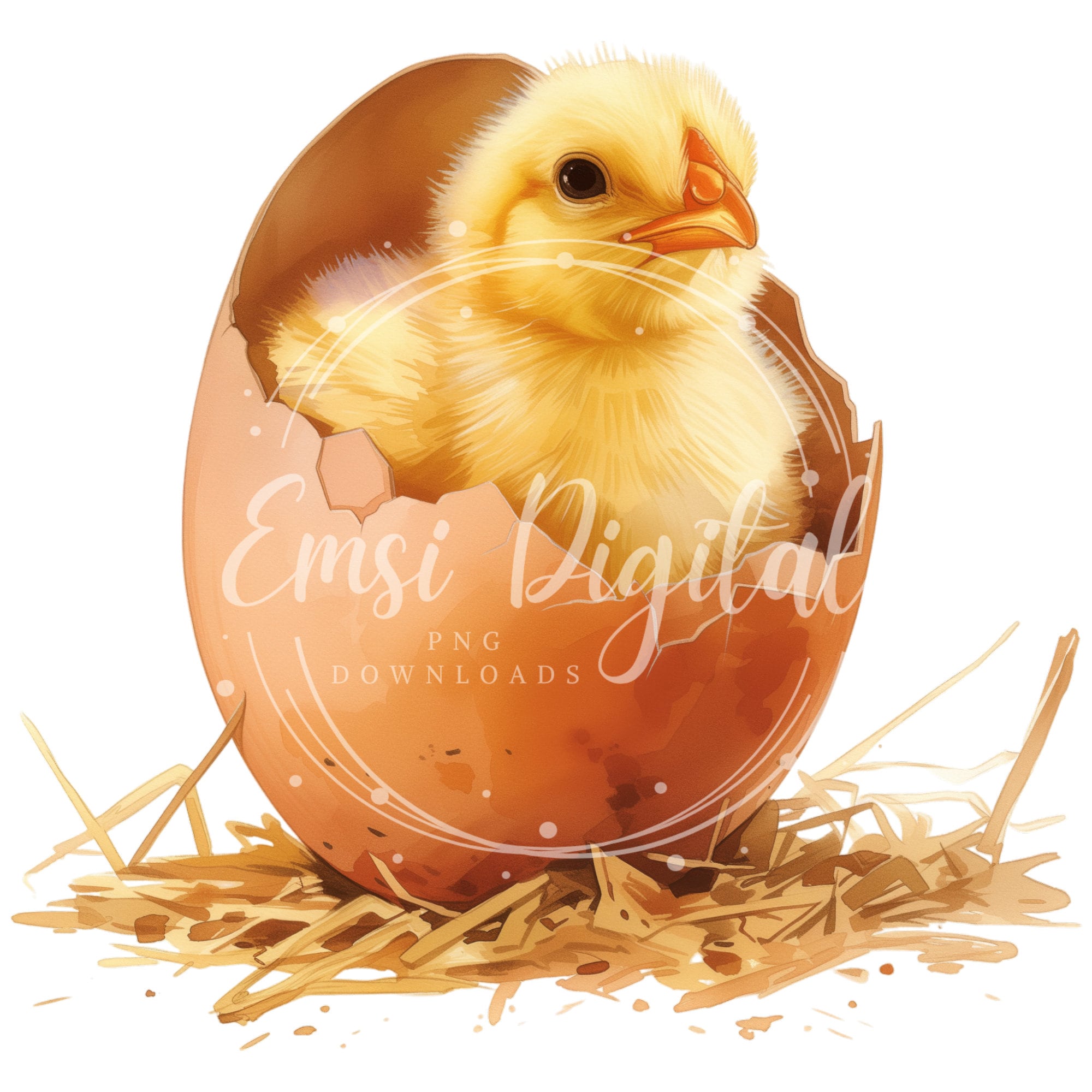 Baby Chick Clipart | High-quality Transparent PNG | Watercolor ...