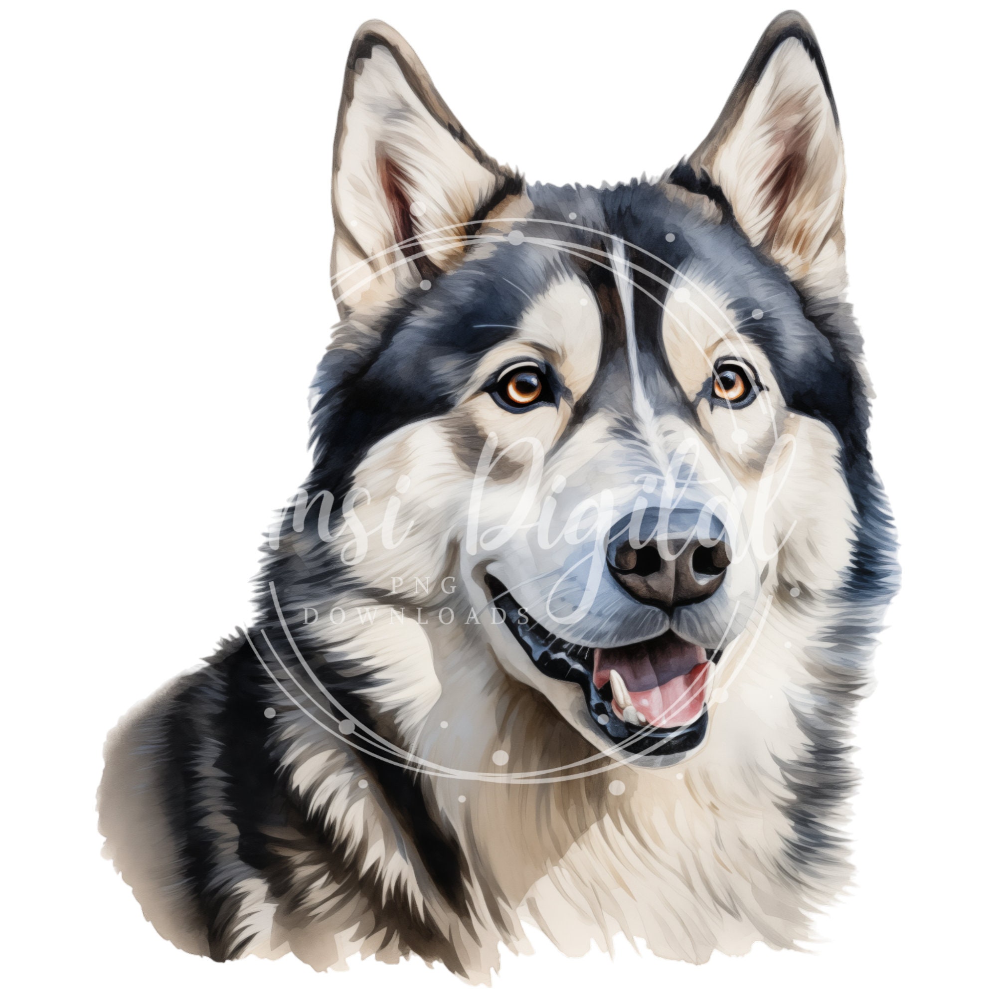 Husky Clipart | High-quality Transparent PNG | Watercolor Dog ...
