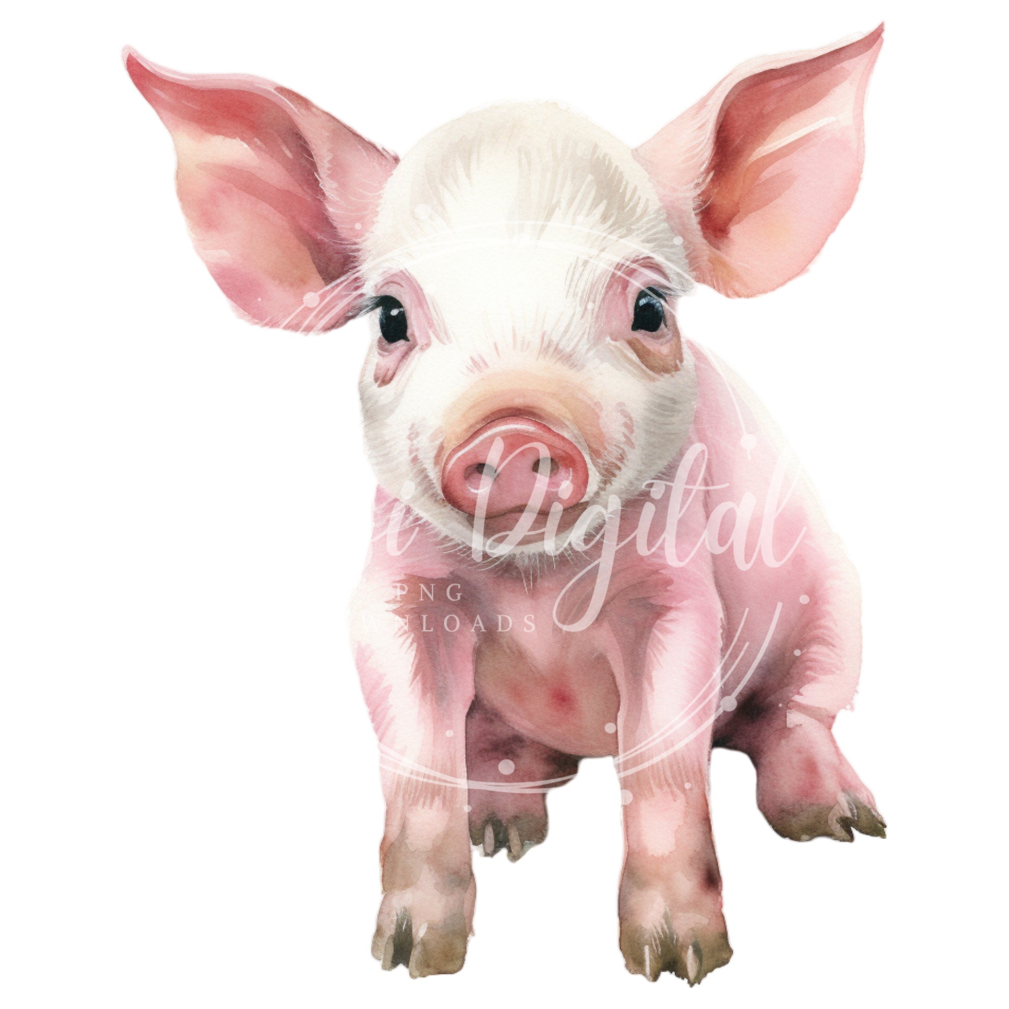 Piglet Clipart High-quality Transparent PNG Watercolor Pig Illustration ...