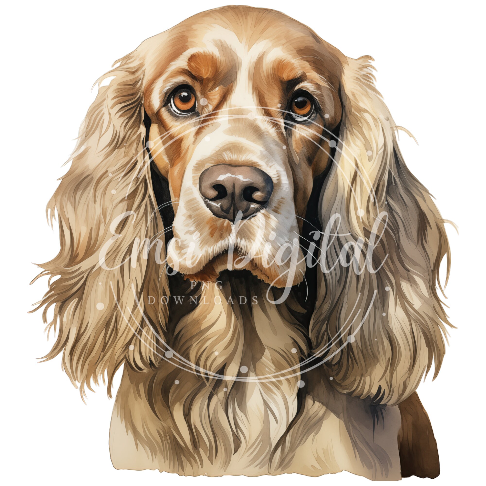 Cocker Spaniel Clipart | High-quality Transparent PNG | Watercolor Dog ...