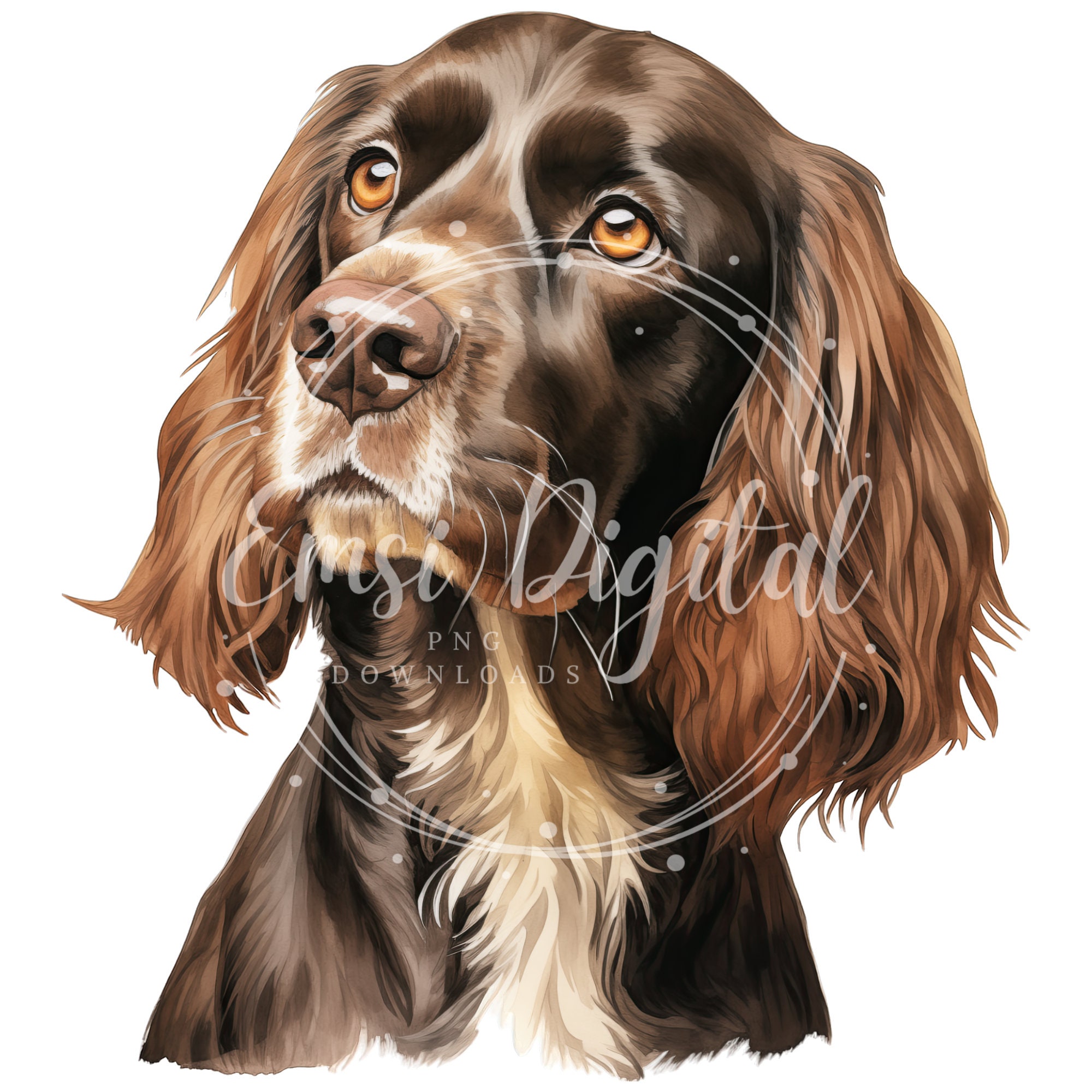 Cocker Spaniel Clipart | High-quality Transparent PNG | Watercolor Dog ...