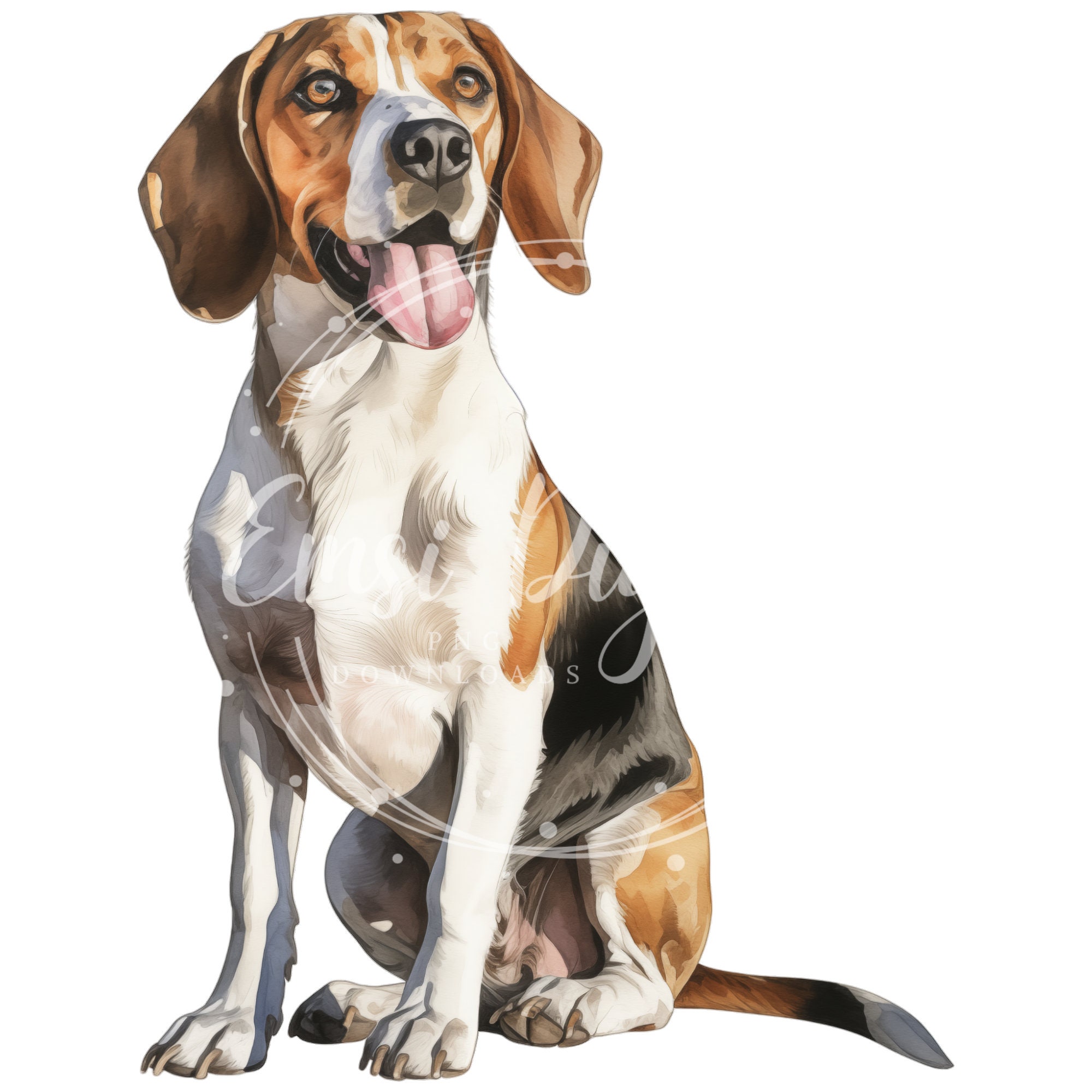 Beagle Clipart | High-quality Transparent PNG | Watercolor Hunting Dog ...