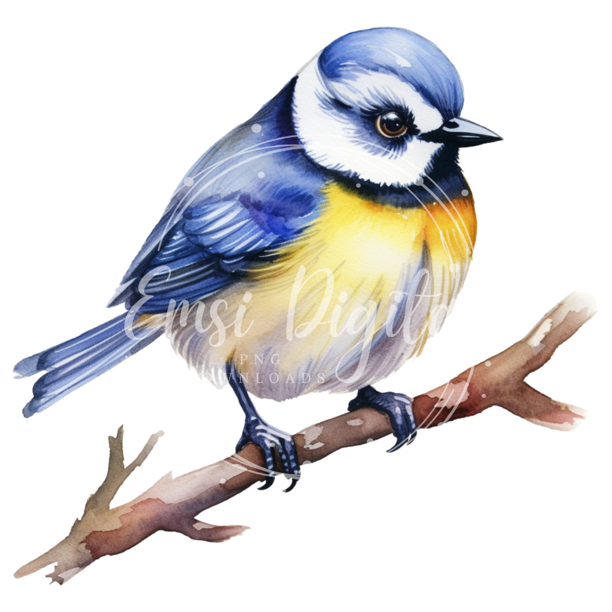 Blue-tit Clipart | High-quality Transparent PNG | Watercolor ...