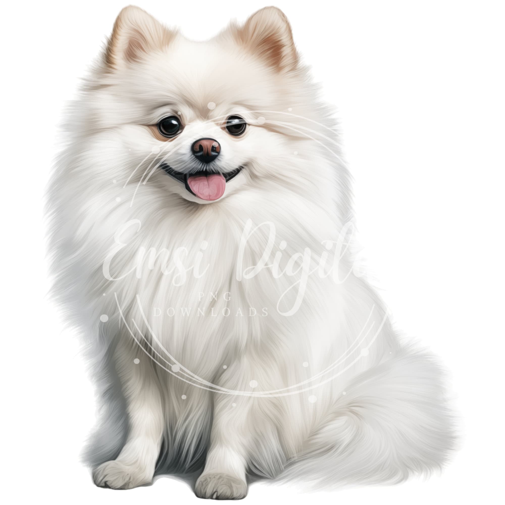 Pomeranian Clipart | High-quality Transparent PNG | Watercolor Dog ...