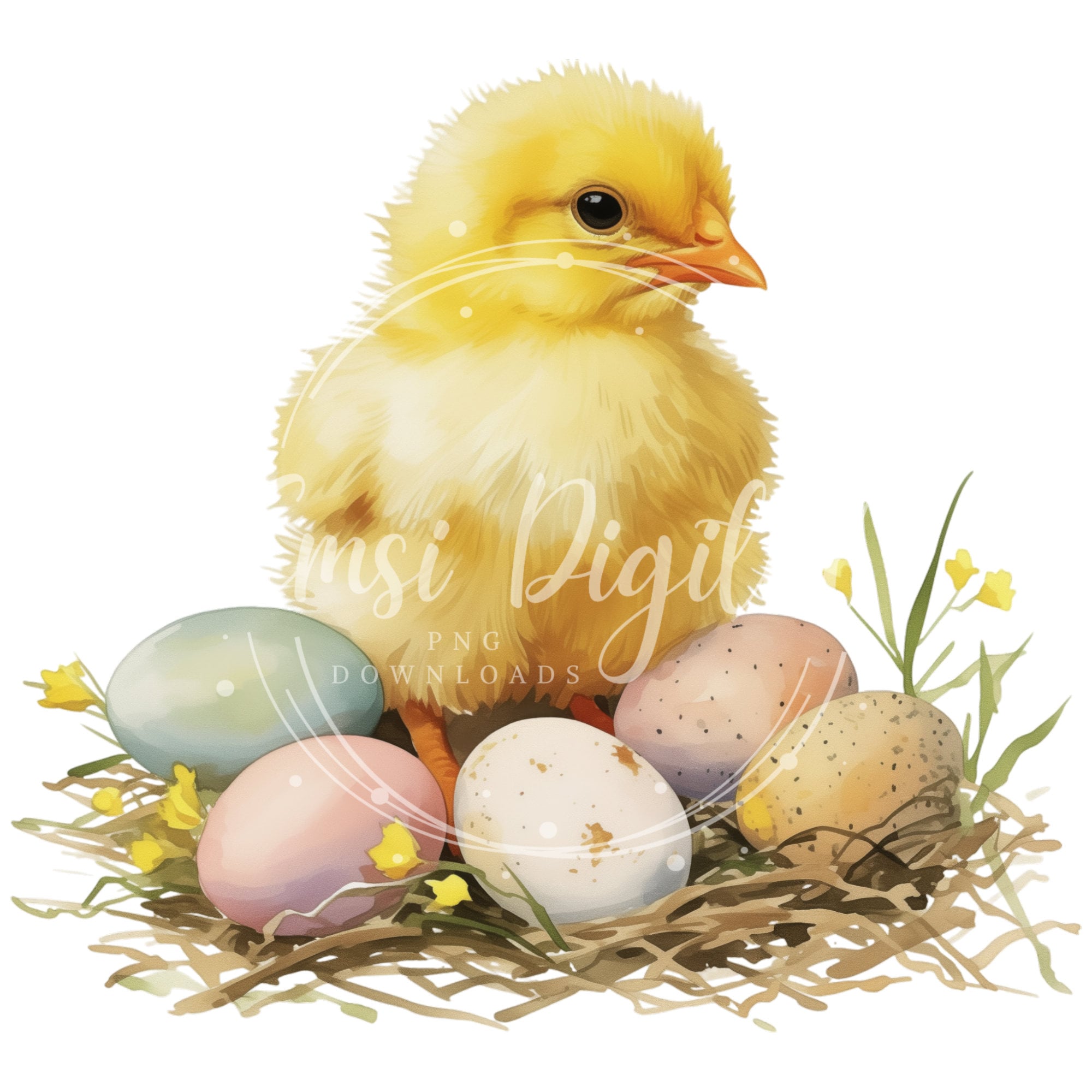 Easter Chick Clipart | High-quality Transparent PNG | Watercolor ...
