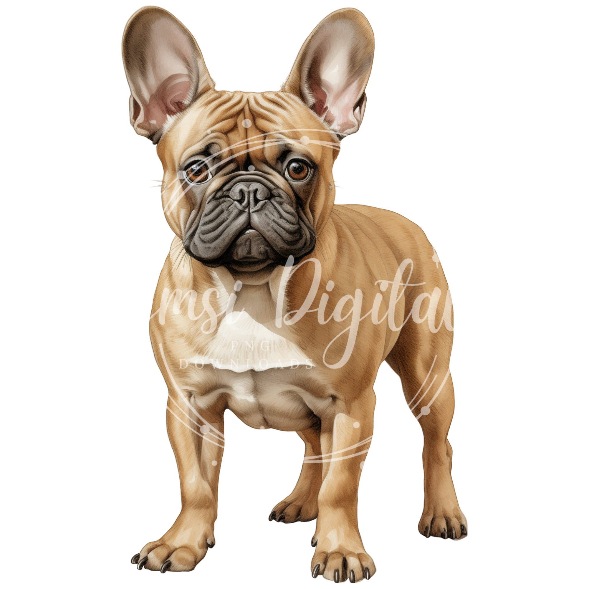 French Bulldog Clipart | High-quality Transparent PNG | Watercolor ...