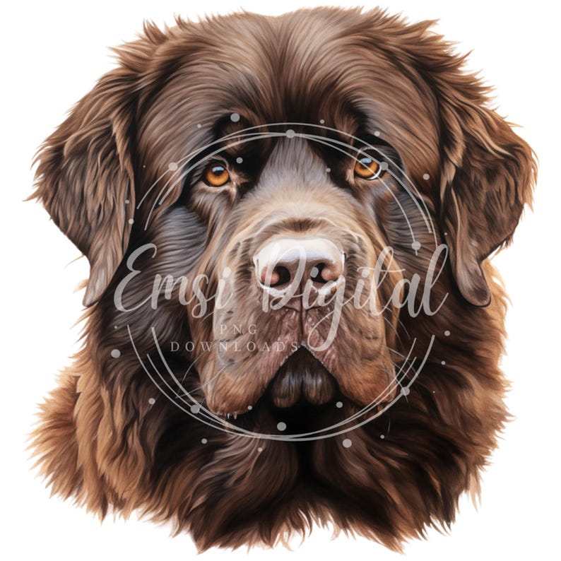 Newfoundland Dog Clipart High-quality Transparent PNG Watercolor Newfie ...