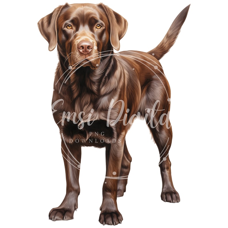 Chocolate Labrador Clipart | High-quality Transparent PNG | Watercolor ...