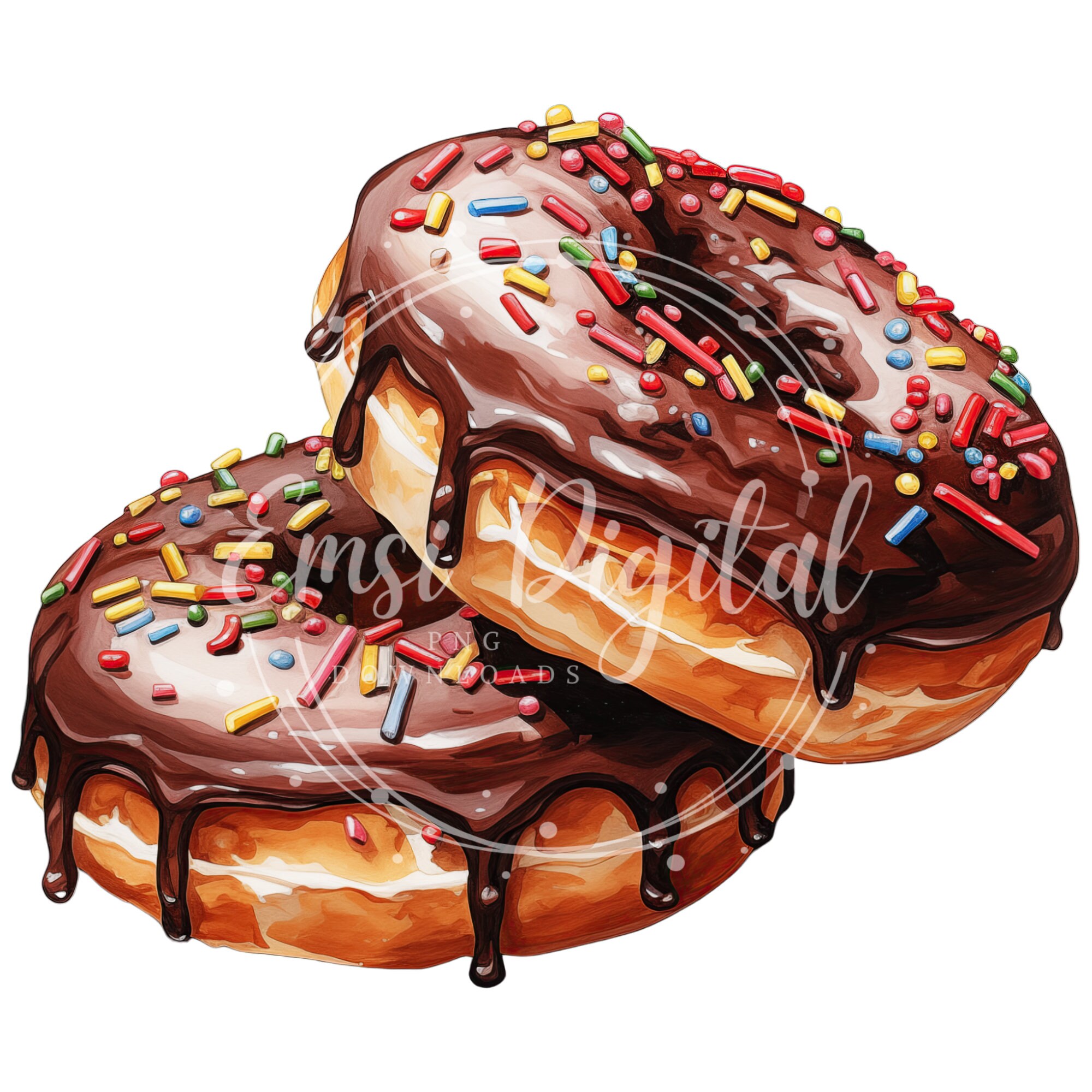 Donut Clipart Transparent PNG High-quality Watercolor Illustration ...
