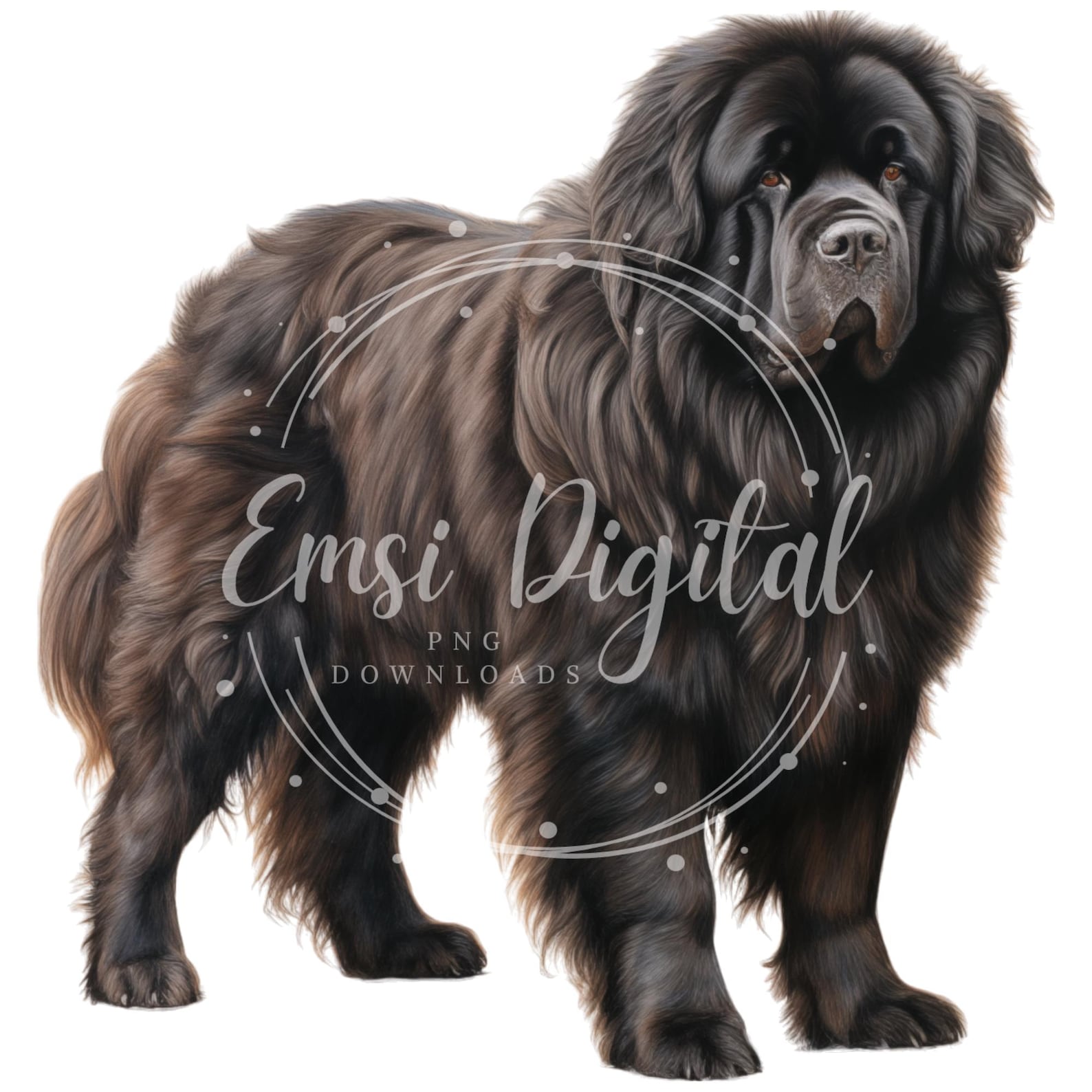 Newfoundland Dog Clipart | High-quality Transparent PNG | Watercolor ...