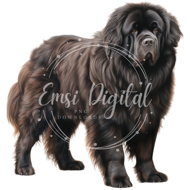 Newfoundland Dog Clipart | High-quality Transparent PNG | Watercolor ...