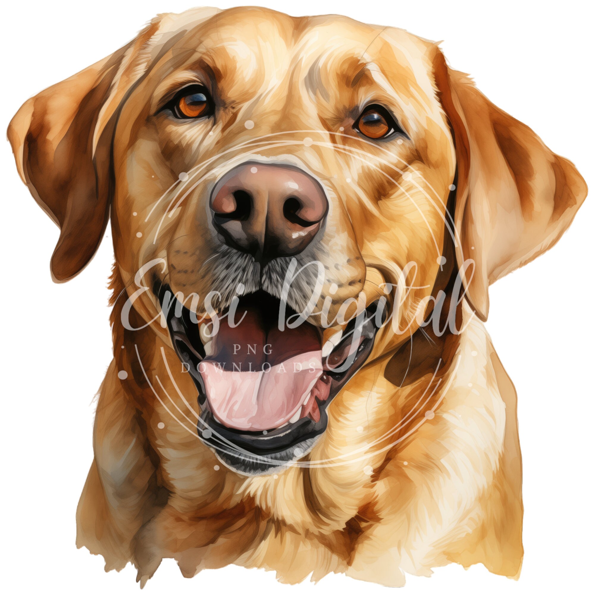 Yellow Labrador Clipart High-quality Transparent PNG Watercolor Dog ...