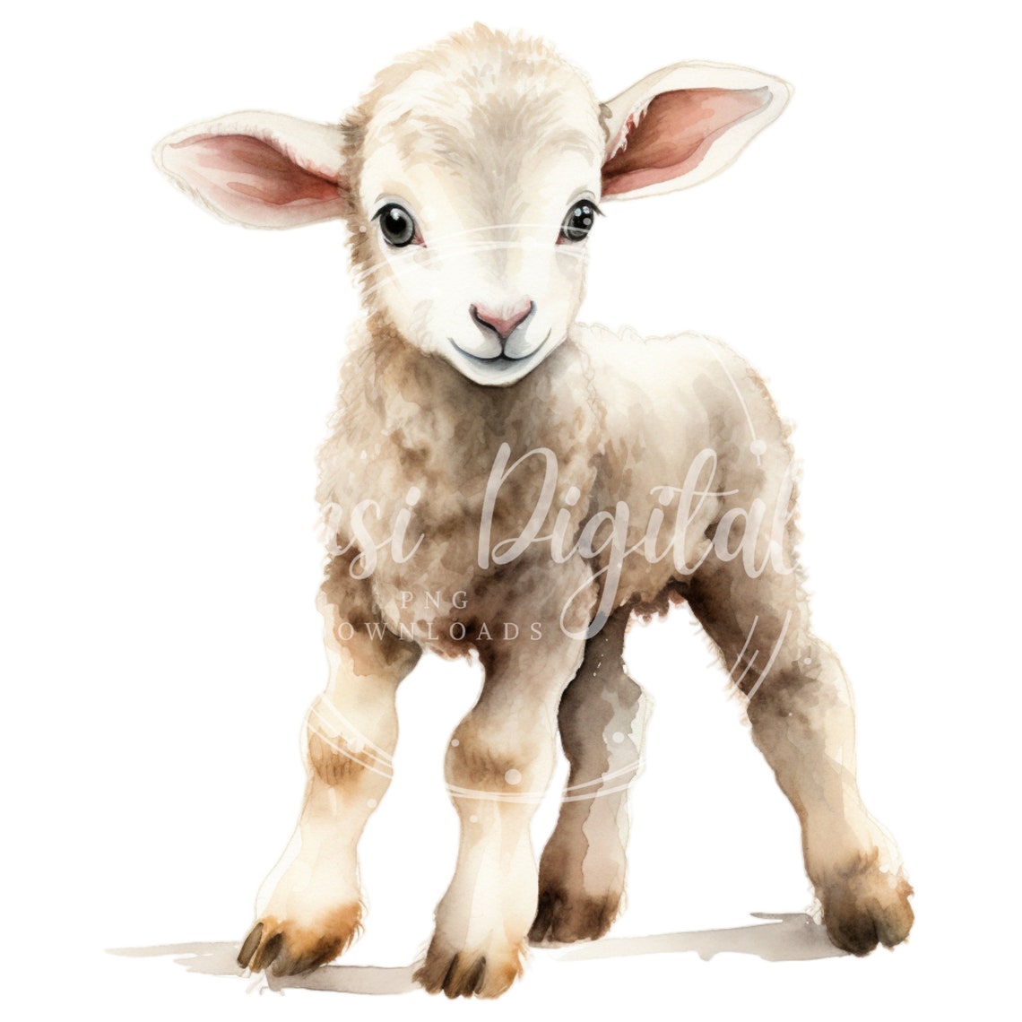 Lamb Clipart High-quality Transparent PNG Watercolor Sheep - Etsy