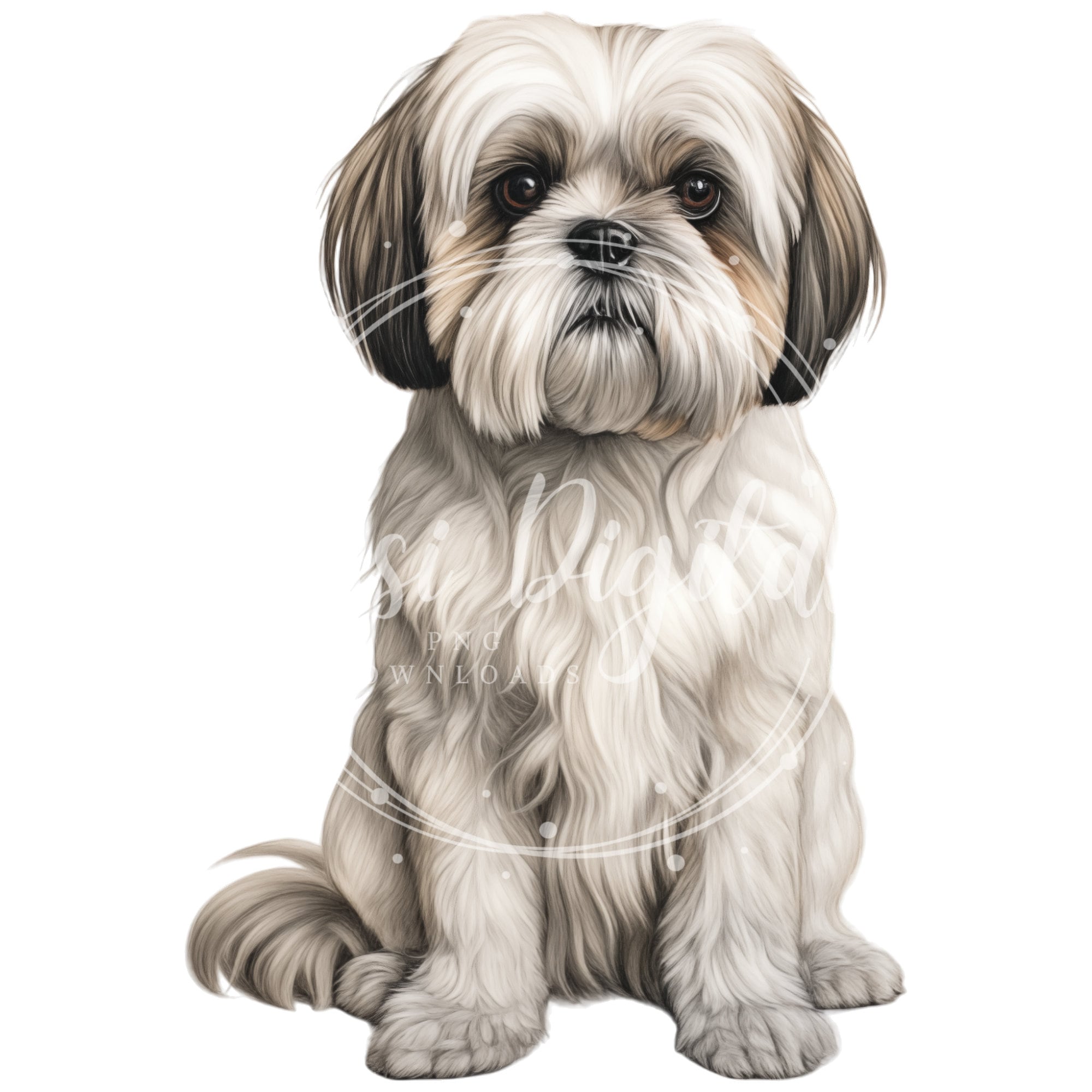 Shih Tzu Clipart | High-quality Transparent PNG | Watercolor Dog ...