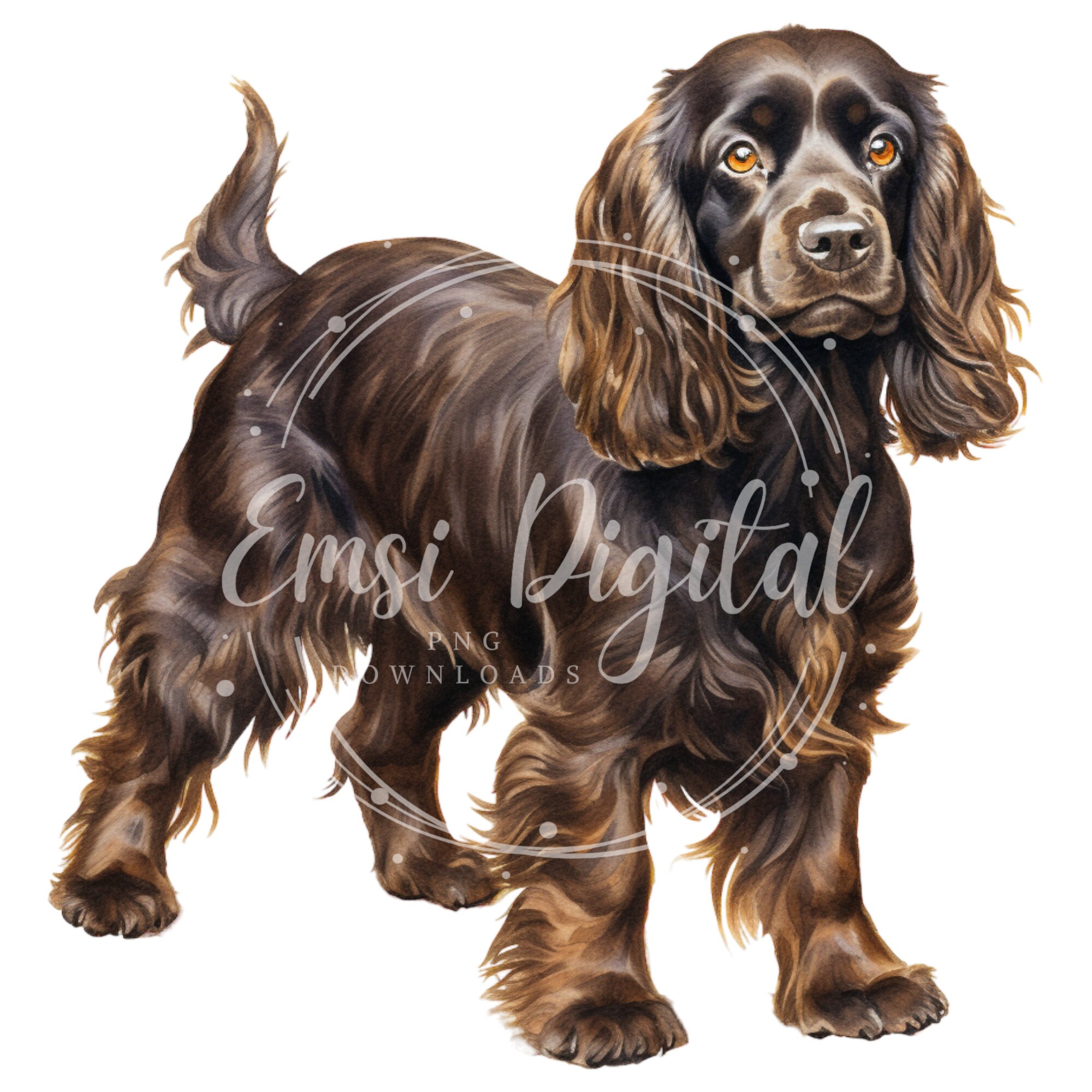 Cocker Spaniel Clipart High-quality Transparent PNG Watercolor Dog ...