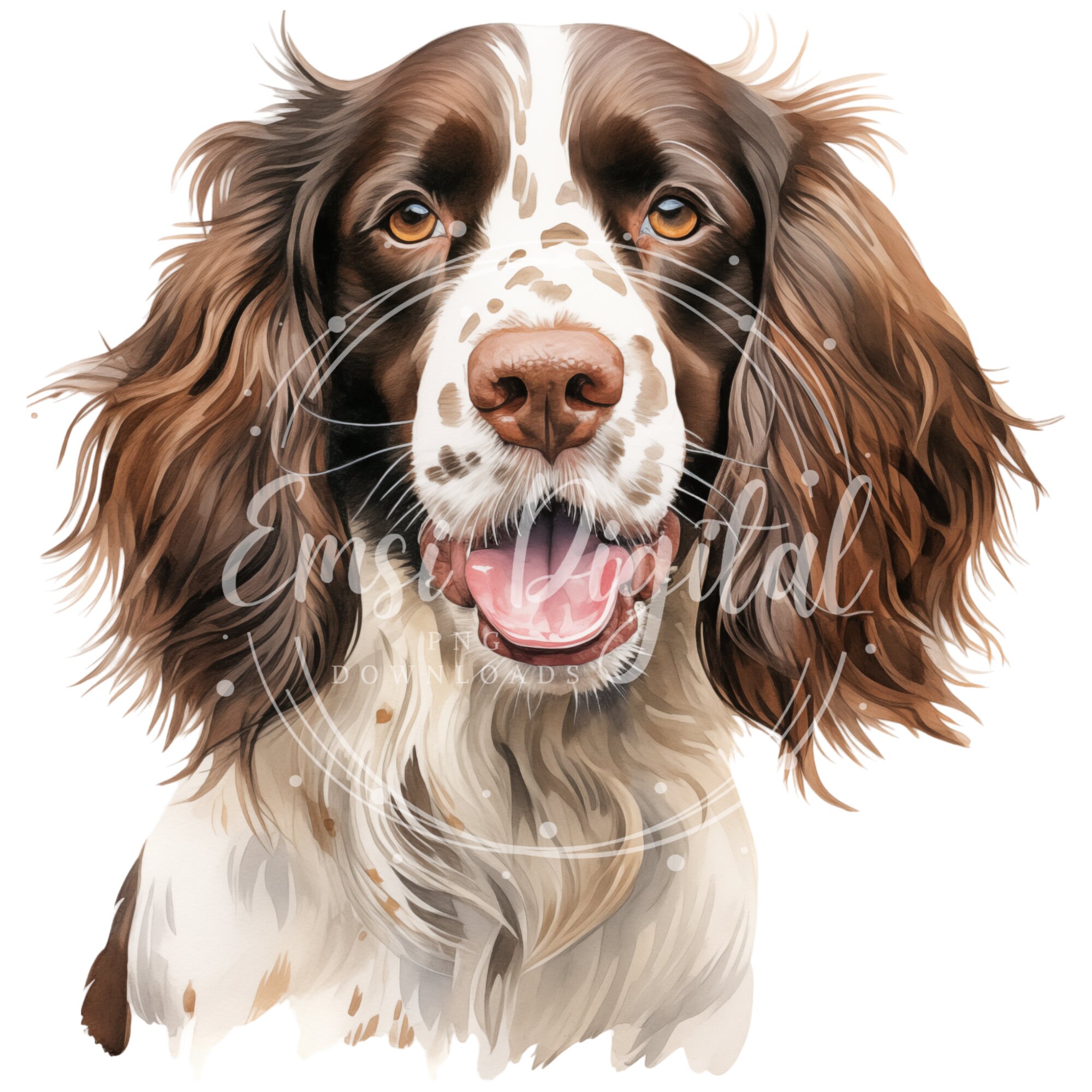 Springer Spaniel Clipart High-quality Transparent PNG Watercolor Dog ...
