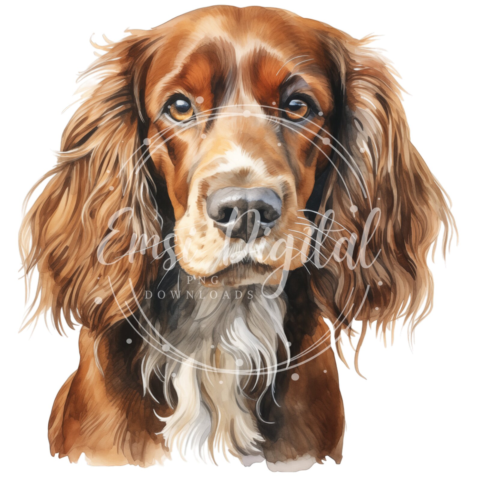 Cocker Spaniel Clipart | High-quality Transparent PNG | Watercolor Dog ...