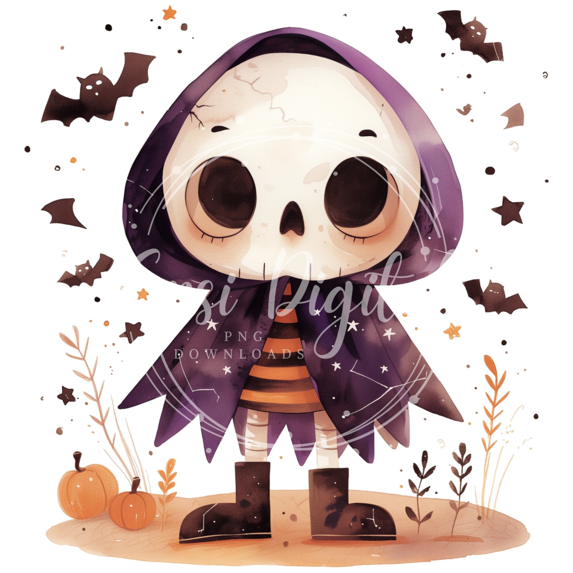 Cute Skeleton Clipart | Transparent PNG | High-quality Illustration ...