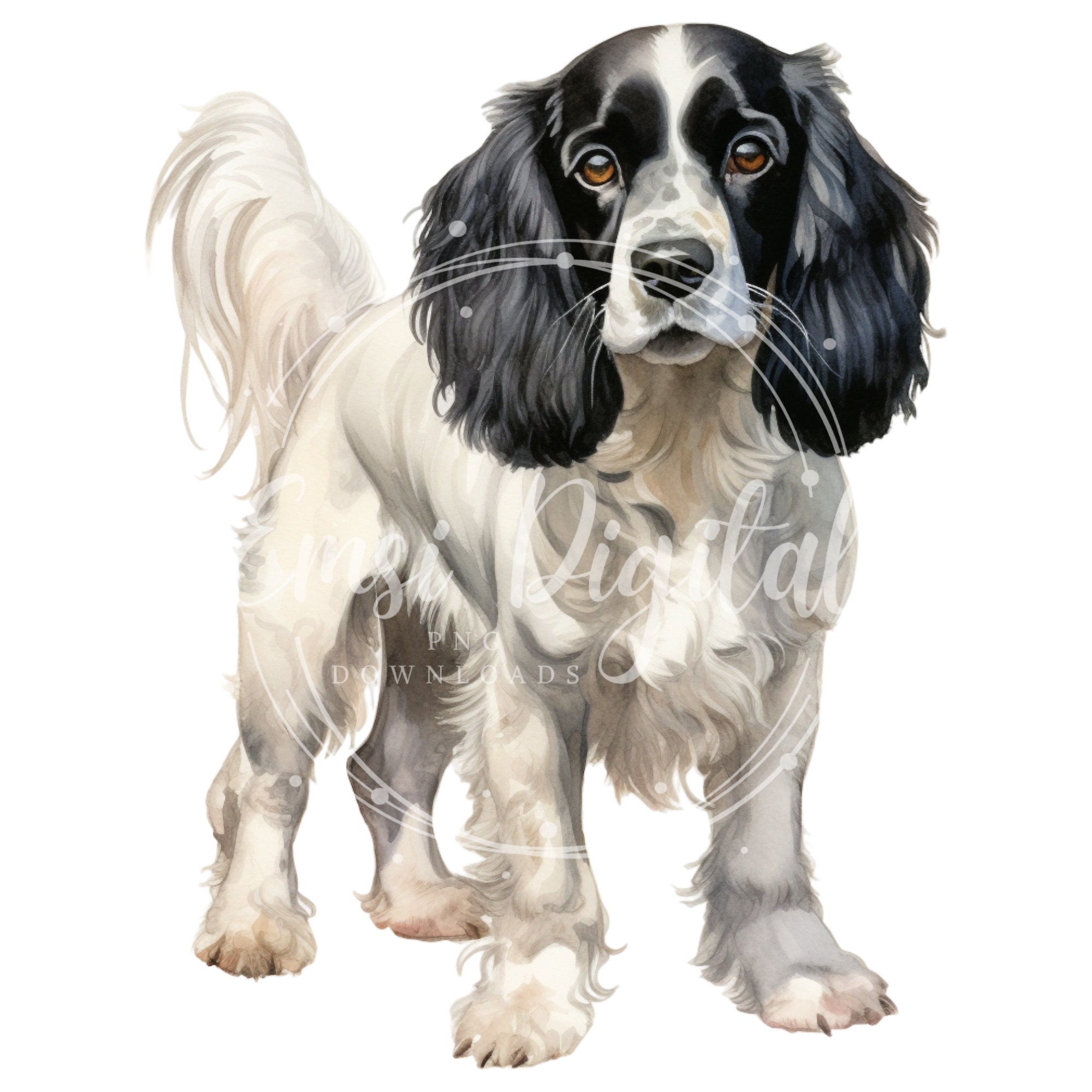 Cocker Spaniel Clipart | High-quality Transparent PNG | Watercolor Dog ...