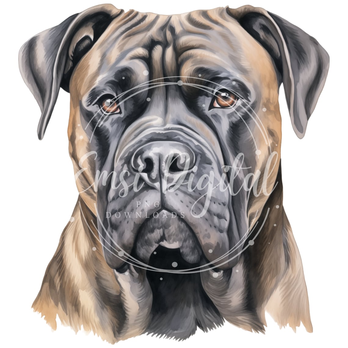 Cane Corso Clipart High-quality Transparent PNG Watercolor Illustration ...