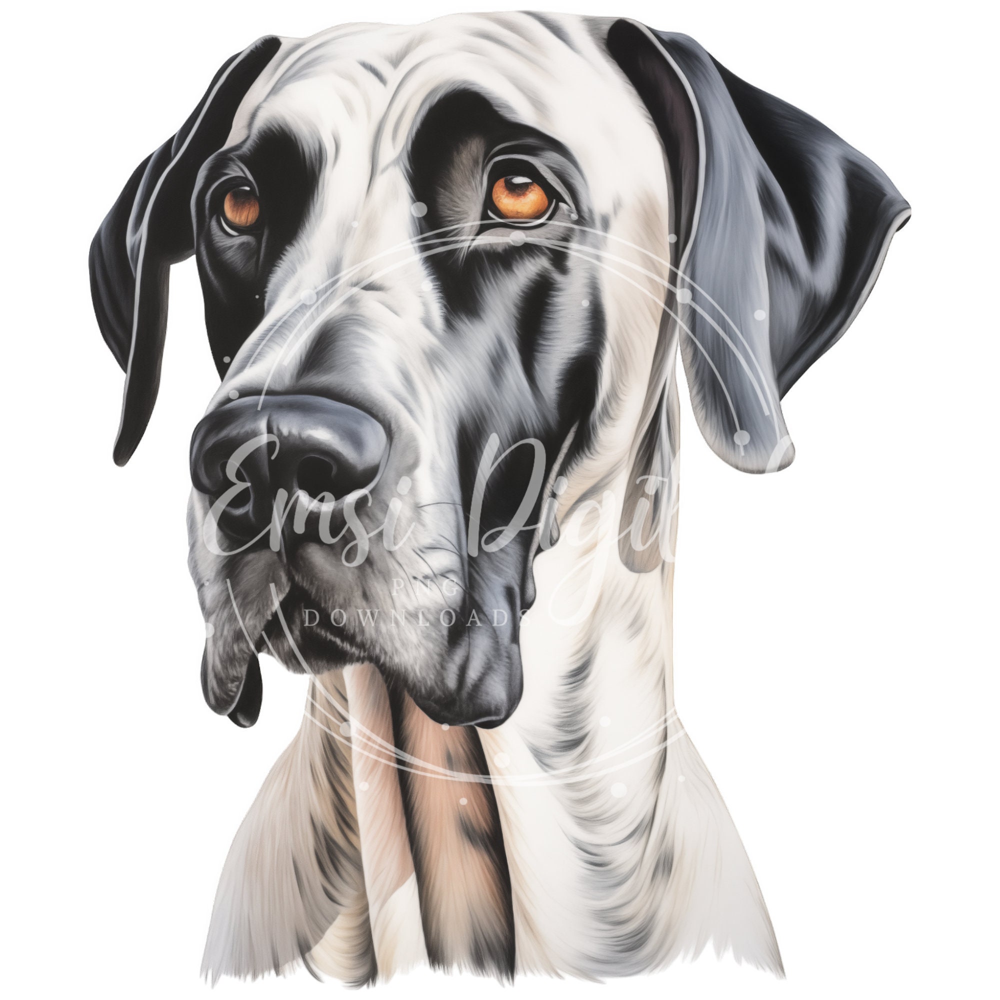 Great Dane Clipart | High-quality Transparent PNG | Watercolor ...