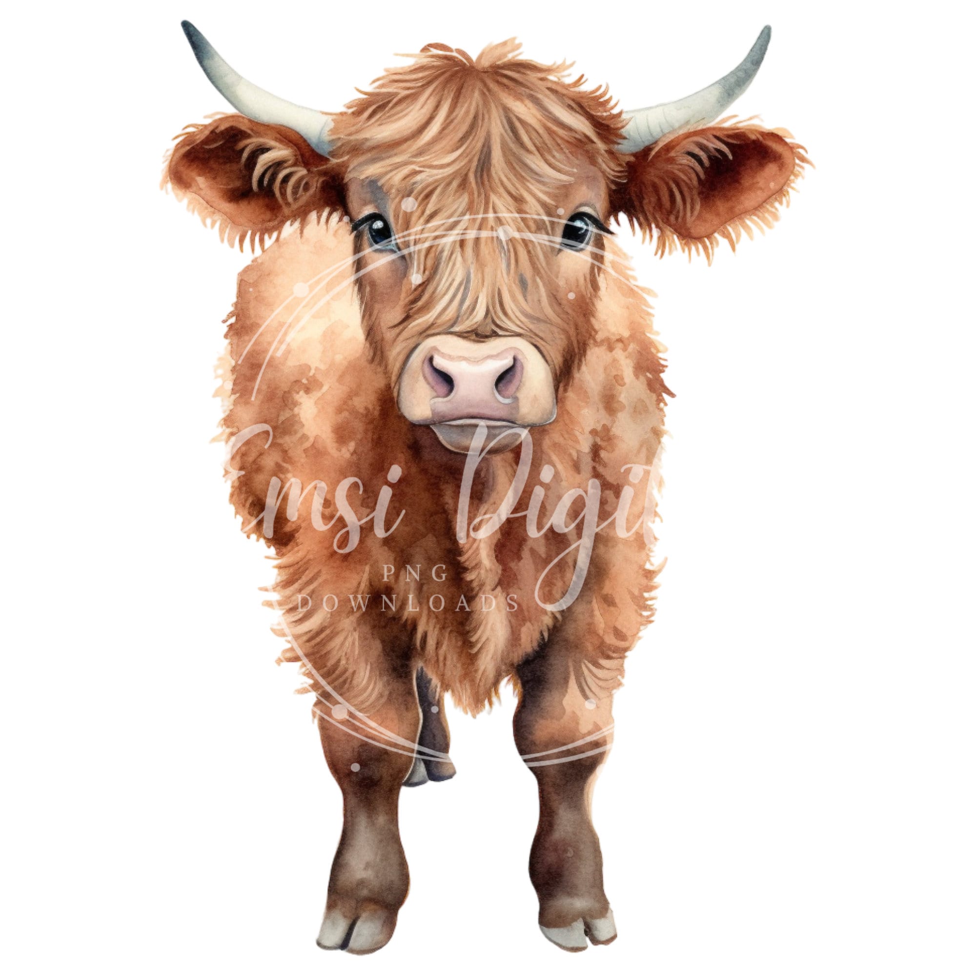 Highland Cattle Clipart High-quality Transparent PNG - Etsy