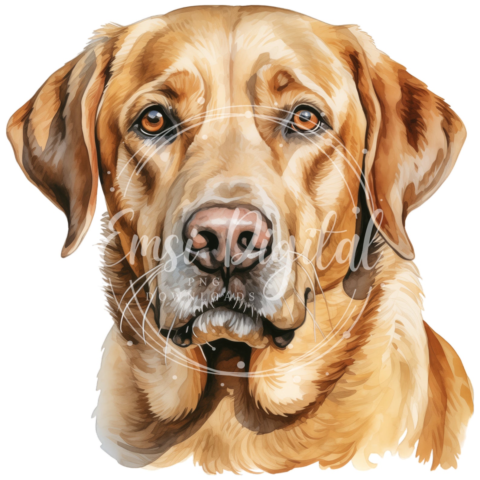 Yellow Labrador Clipart | High-quality Transparent PNG | Watercolor Dog ...