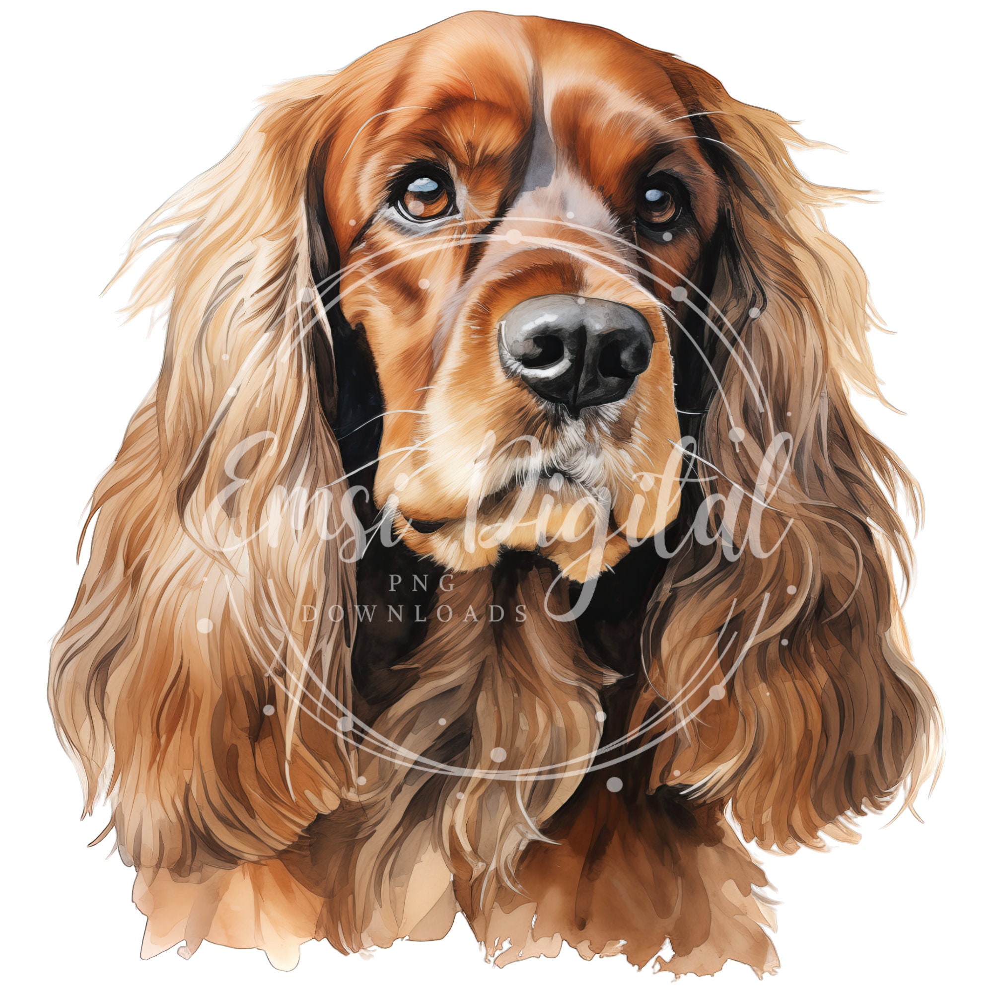 Cocker Spaniel Clipart High-quality Transparent PNG Watercolor Dog ...