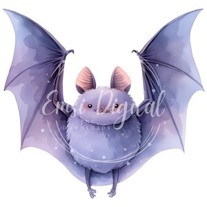 Cute Bat Clipart | High-quality Transparent PNG | Watercolor ...