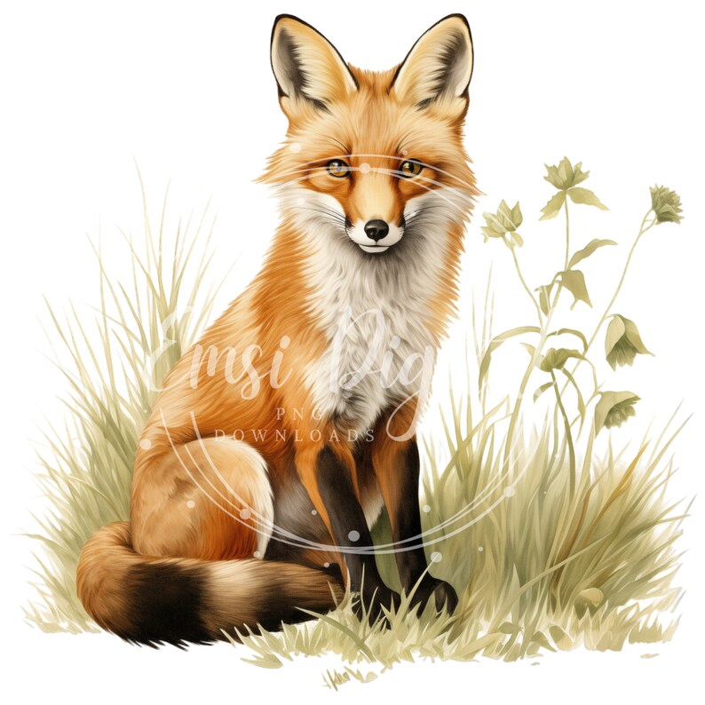 Fox Clipart | Transparent PNG | High-quality Watercolor Illustration ...