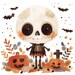 Cute Skeleton Clipart | Transparent PNG | High-quality Illustration ...