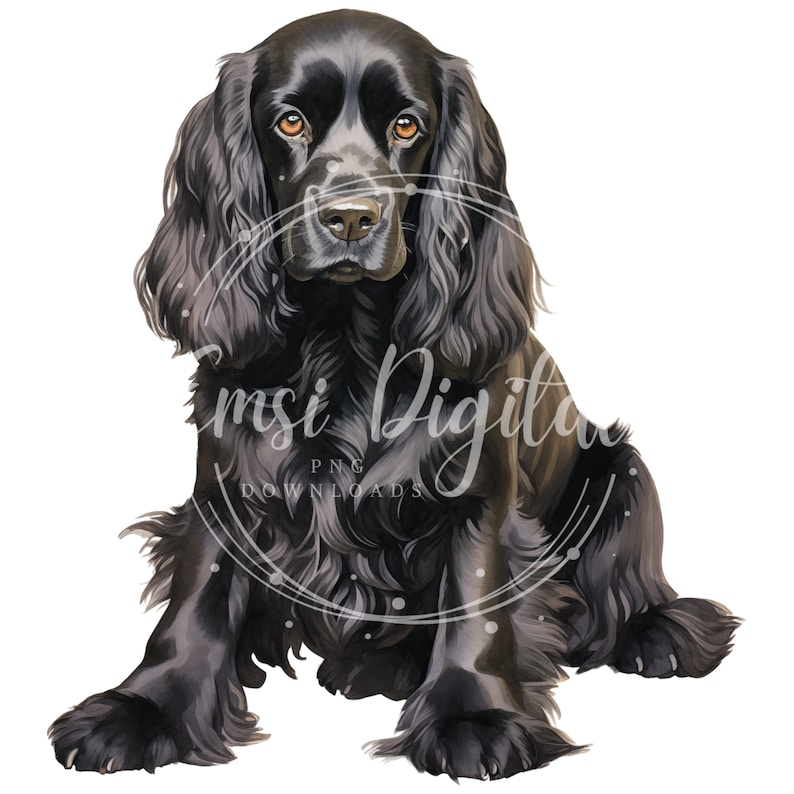 Cocker Spaniel Clipart | High-quality Transparent PNG | Watercolor Dog ...