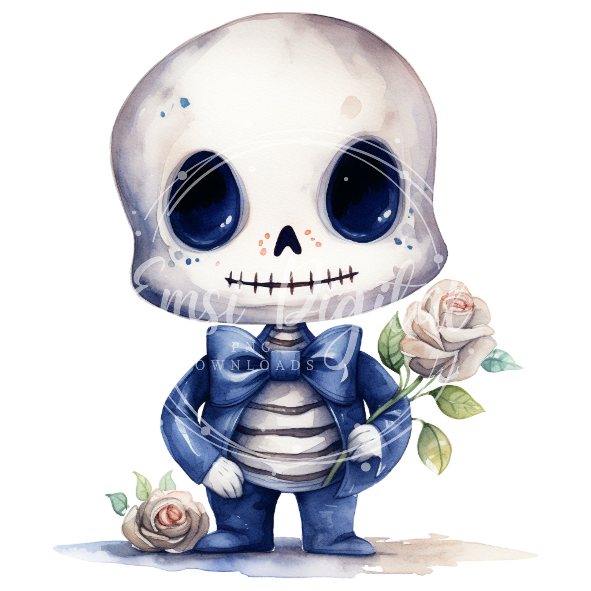Cute Skeleton Clipart Transparent PNG High-quality - Etsy