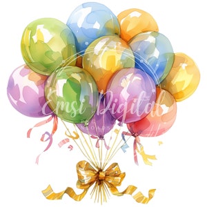Balloon Clipart | High-quality Transparent PNG | Watercolor Party ...