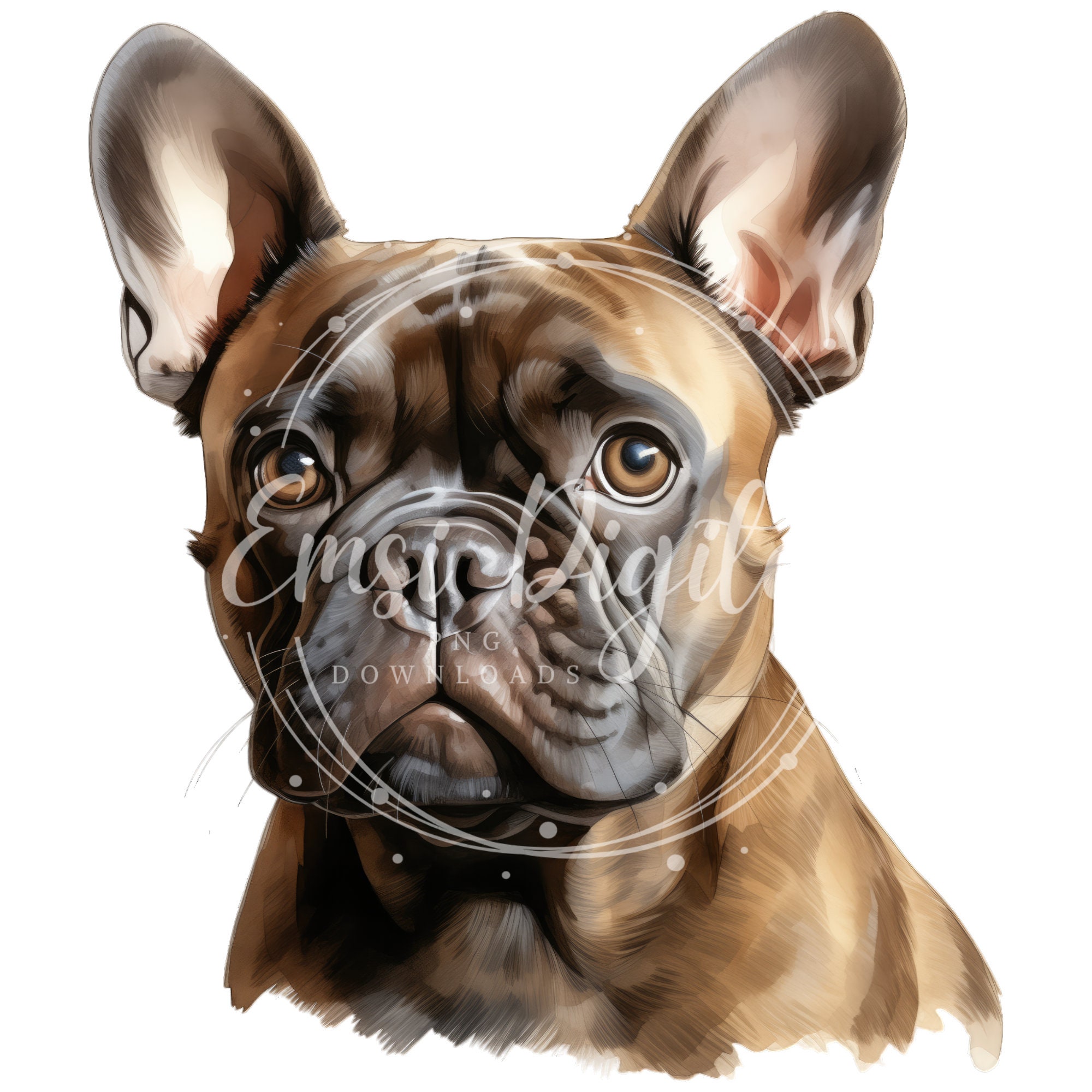 French Bulldog Clipart High-quality Transparent PNG Watercolor ...