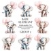 Baby Girl Elephant Clipart | High-quality Transparent PNG | Watercolor ...