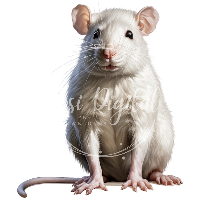 Cute Rat Clipart | High-quality Transparent PNG | Watercolor Rodent ...