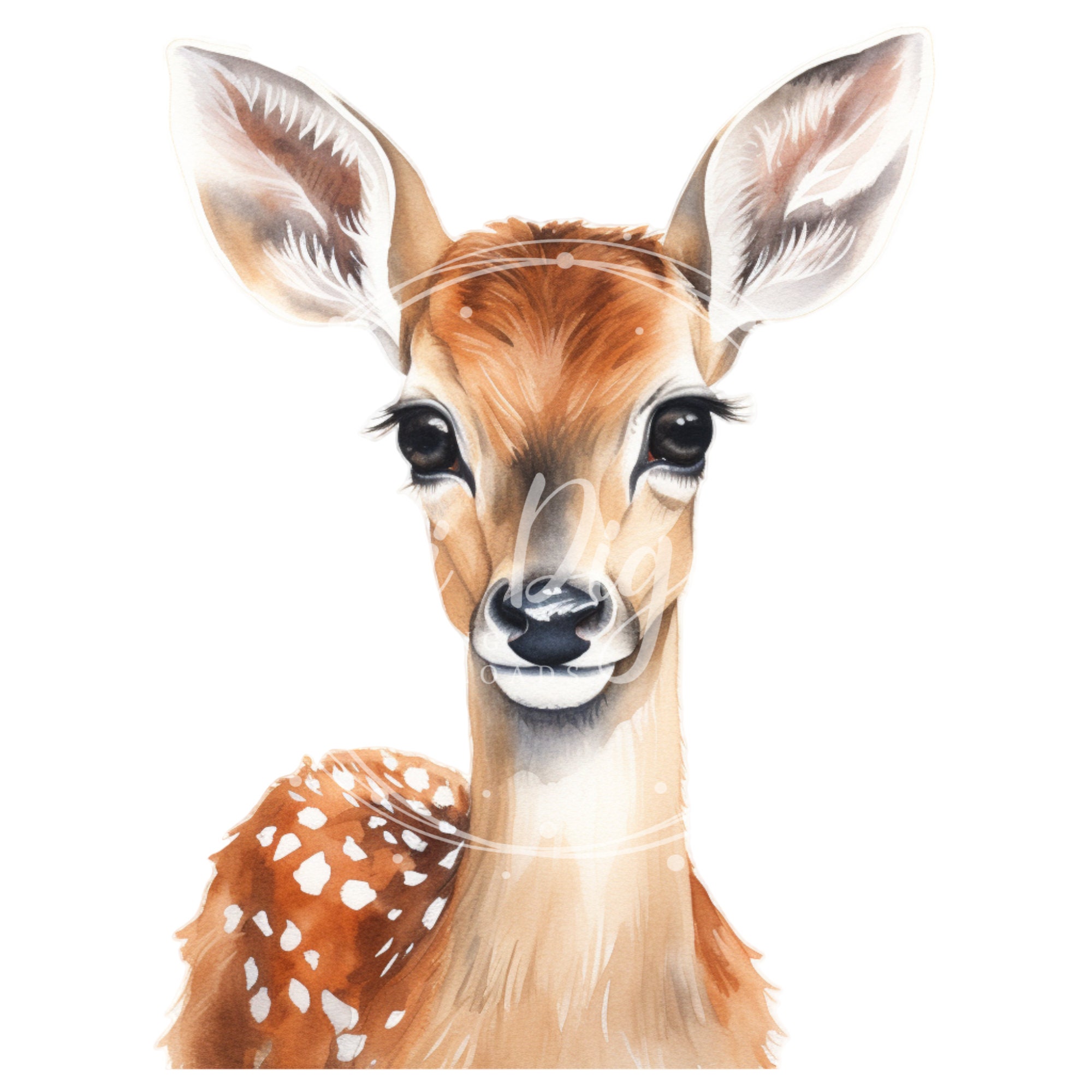 Fawn Clipart | High-quality Transparent PNG | Watercolor Deer ...