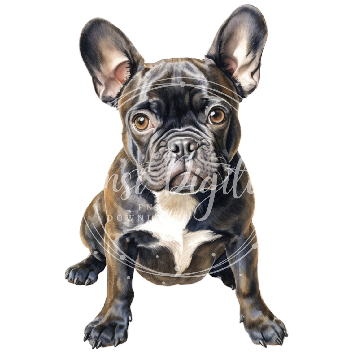 French Bulldog Clipart High-quality Transparent PNG Watercolor ...