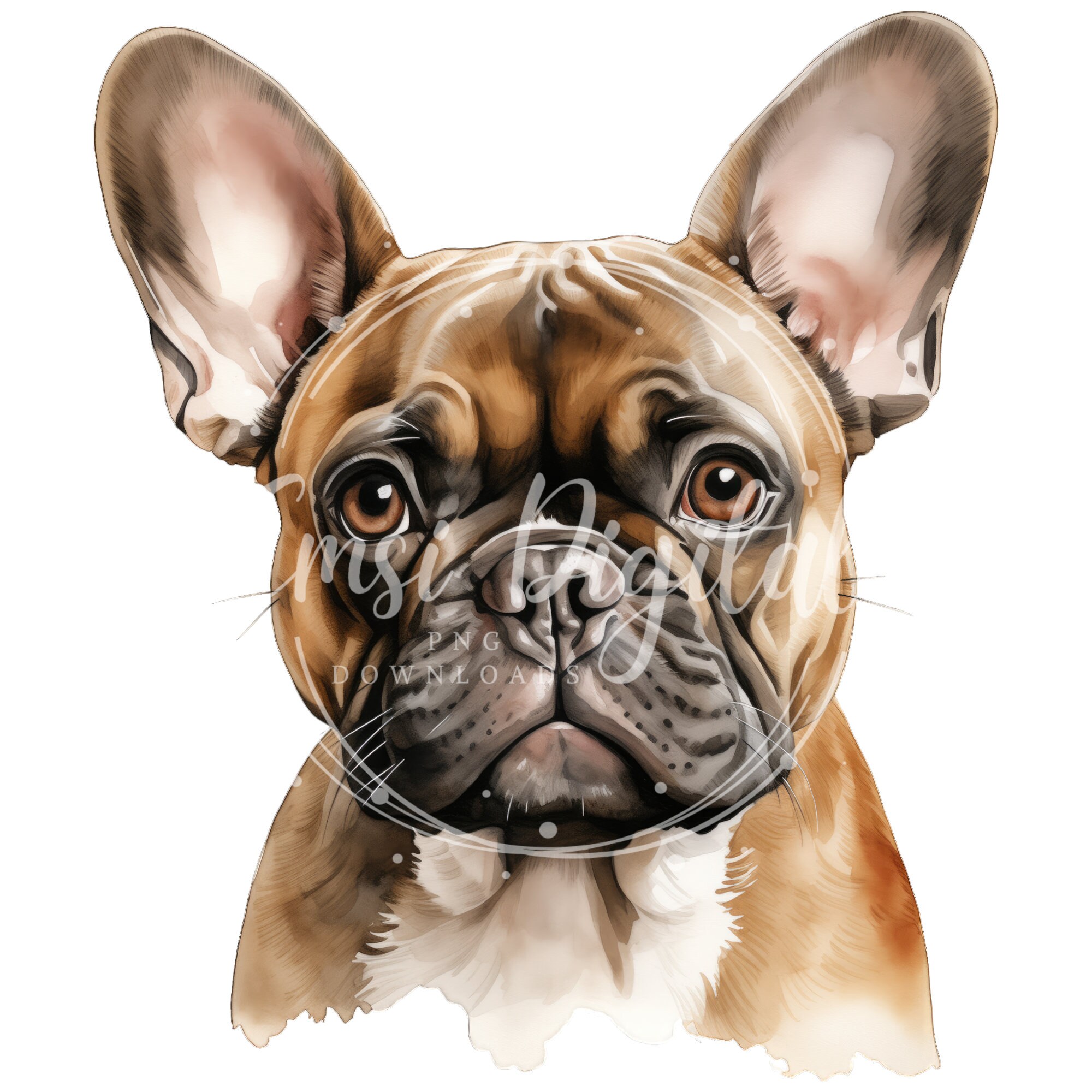 French Bulldog Clipart High-quality Transparent PNG Watercolor ...