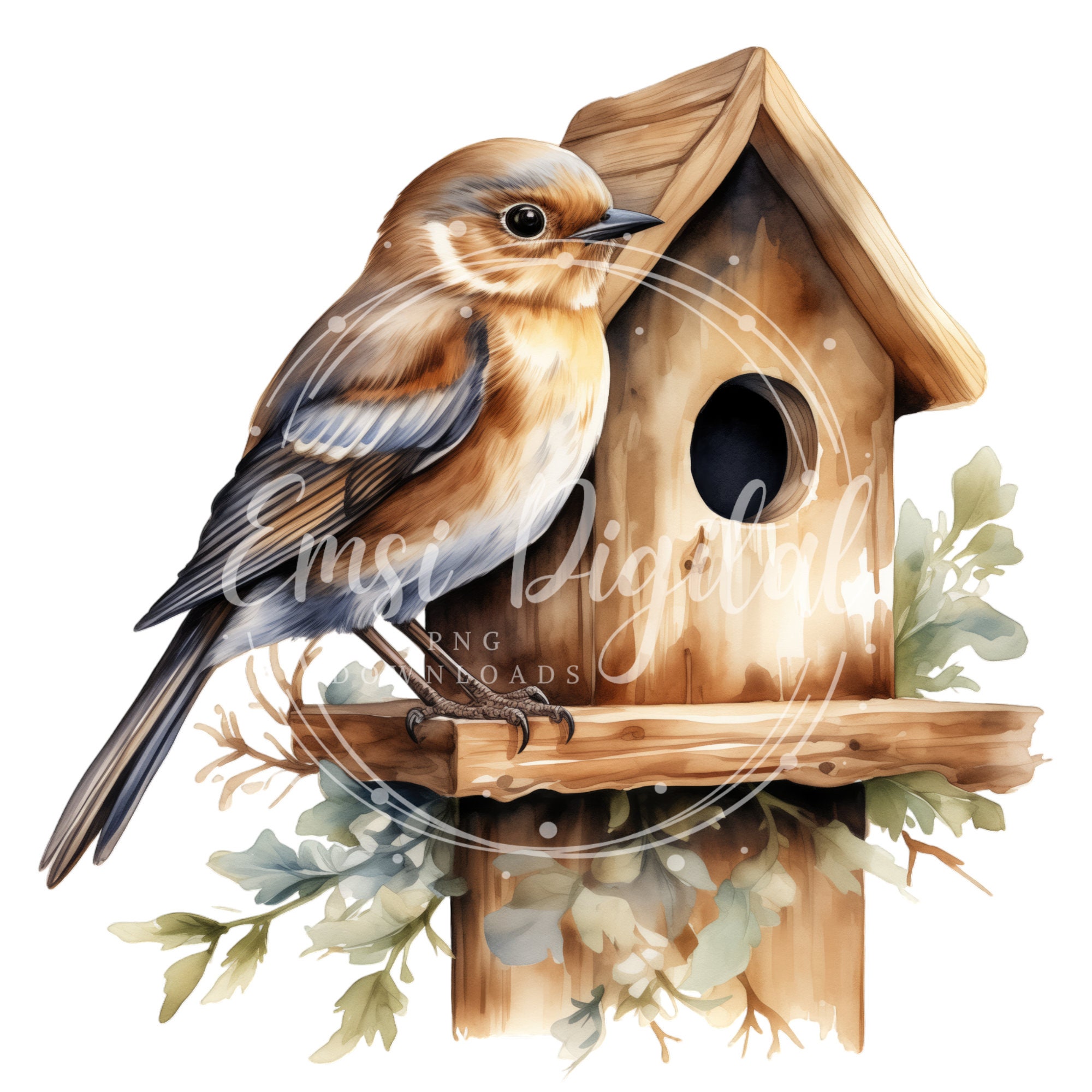 Birdhouse Clipart | High-quality Transparent PNG | Watercolor ...