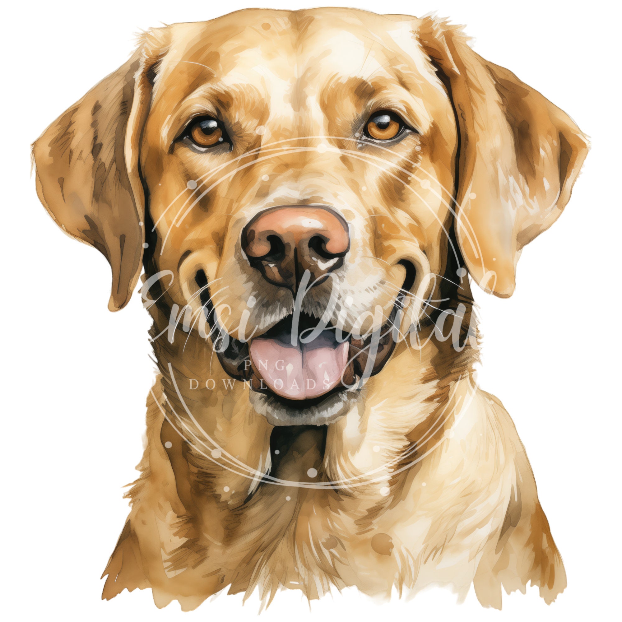 Yellow Labrador Clipart High-quality Transparent PNG Watercolor Dog ...