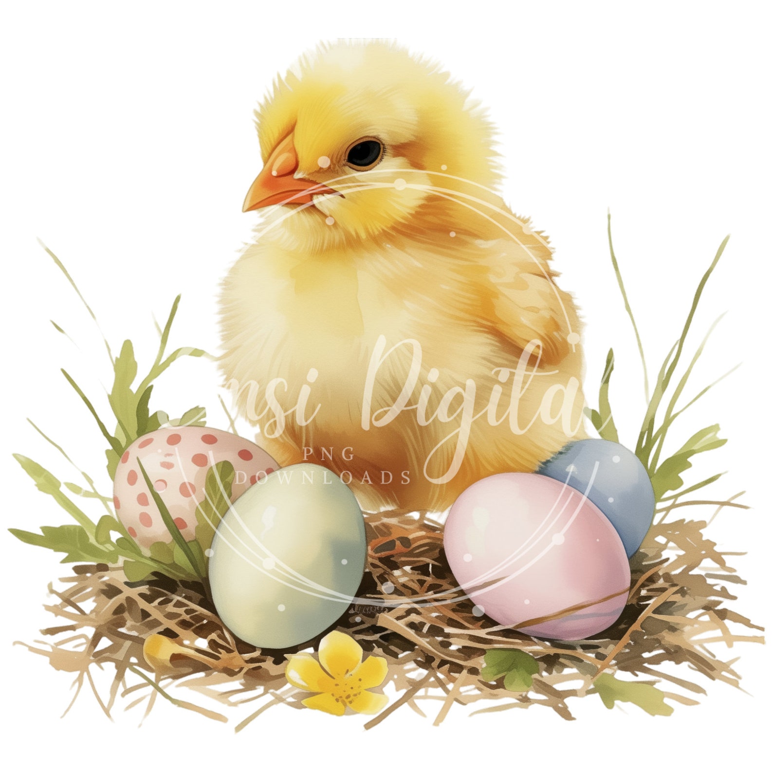 Easter Chick Clipart | High-quality Transparent PNG | Watercolor ...