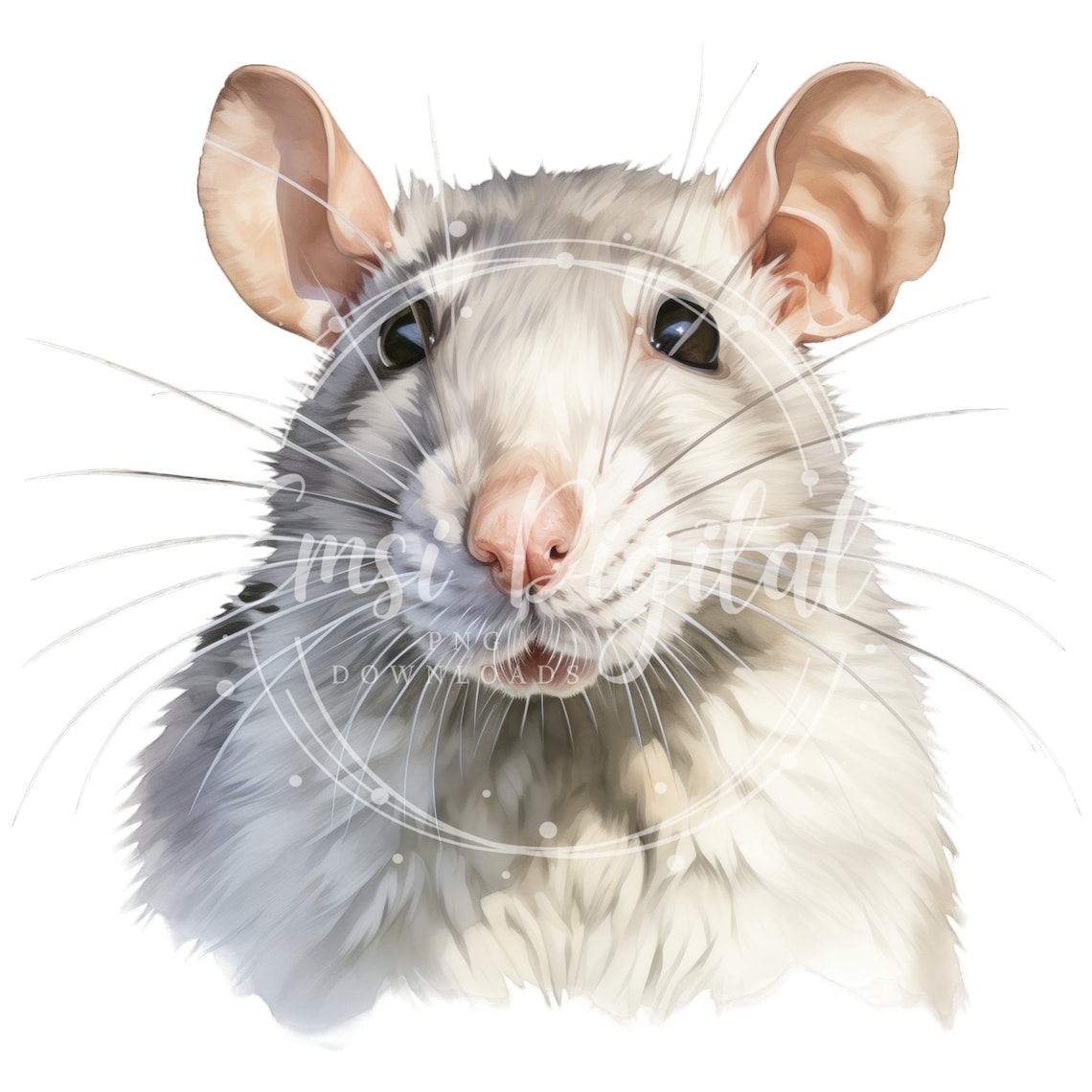 Cute Rat Clipart | High-quality Transparent PNG | Watercolor Rodent ...