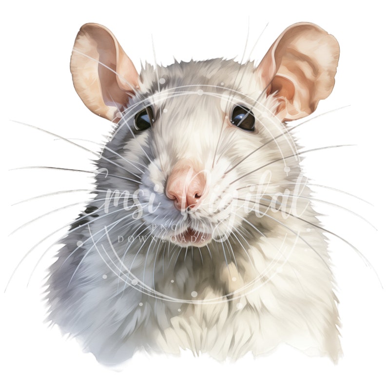 Cute Rat Clipart High-quality Transparent PNG Watercolor Rodent ...