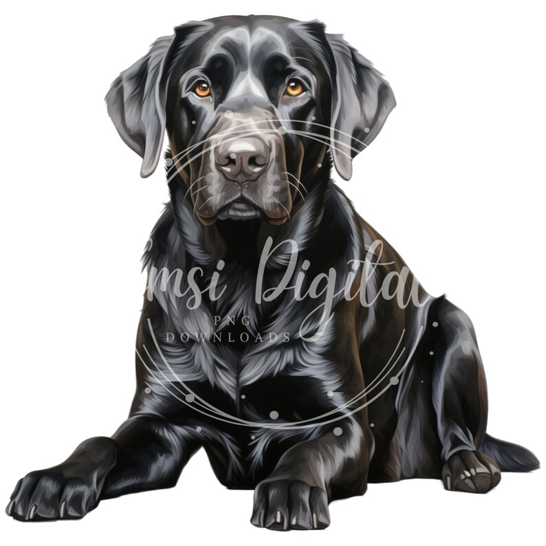 Black Labrador Clipart High-quality Transparent PNG Watercolor Dog ...