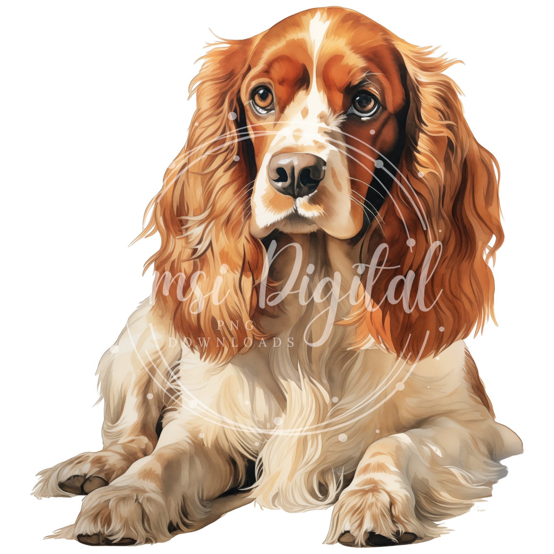 Cocker Spaniel Clipart High-quality Transparent PNG Watercolor Dog ...