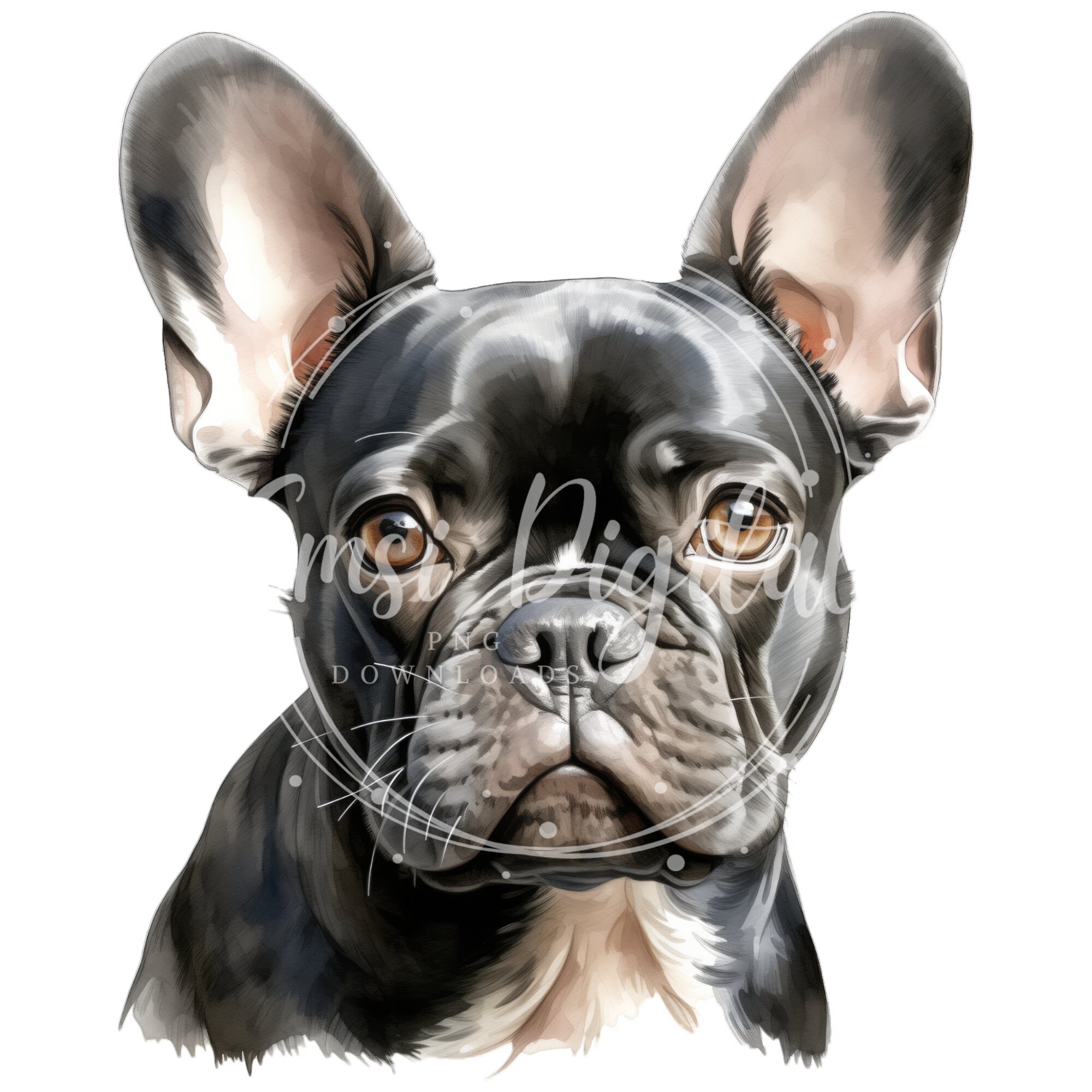 French Bulldog Clipart High-quality Transparent PNG Watercolor ...