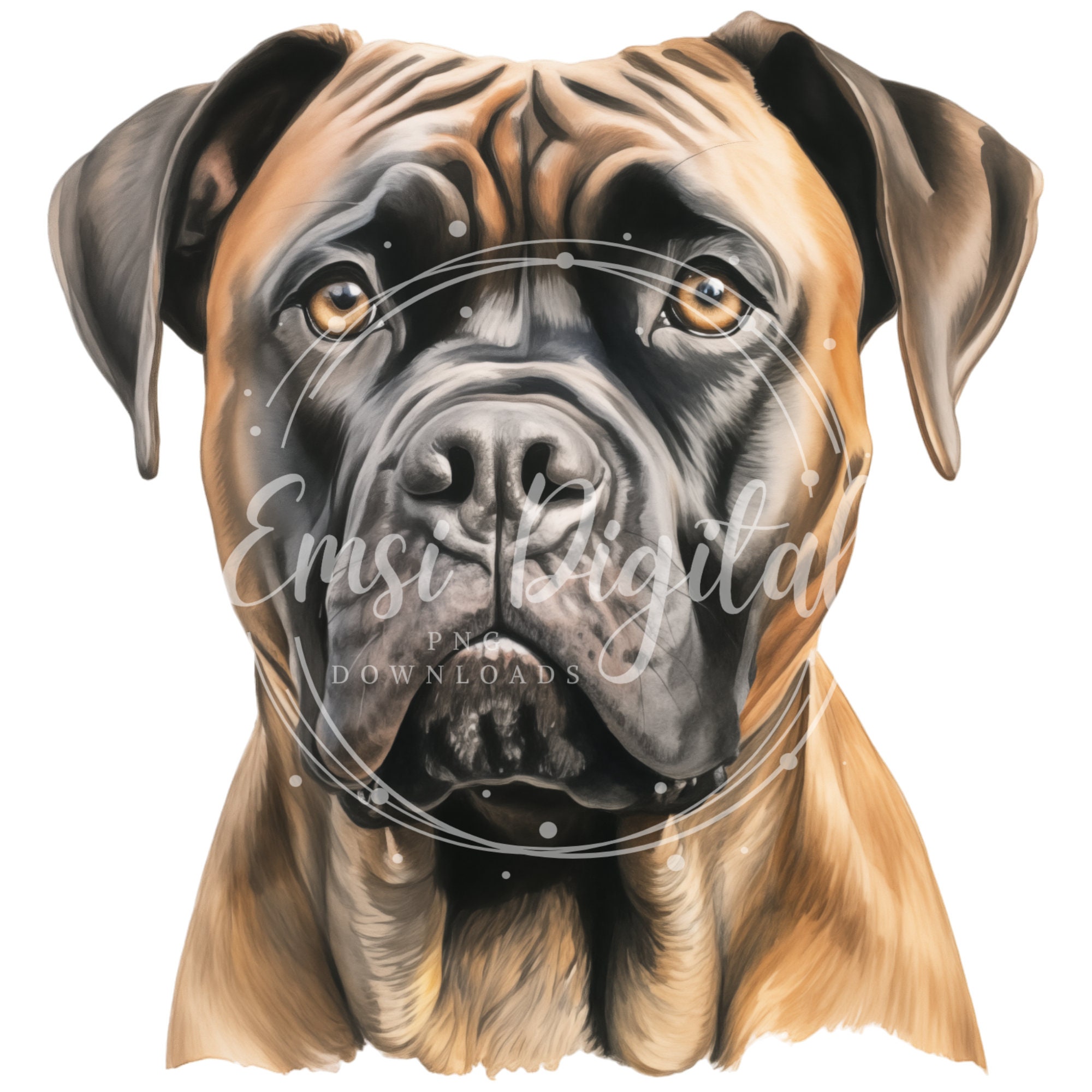 Cane Corso Clipart | High-quality Transparent PNG | Watercolor ...