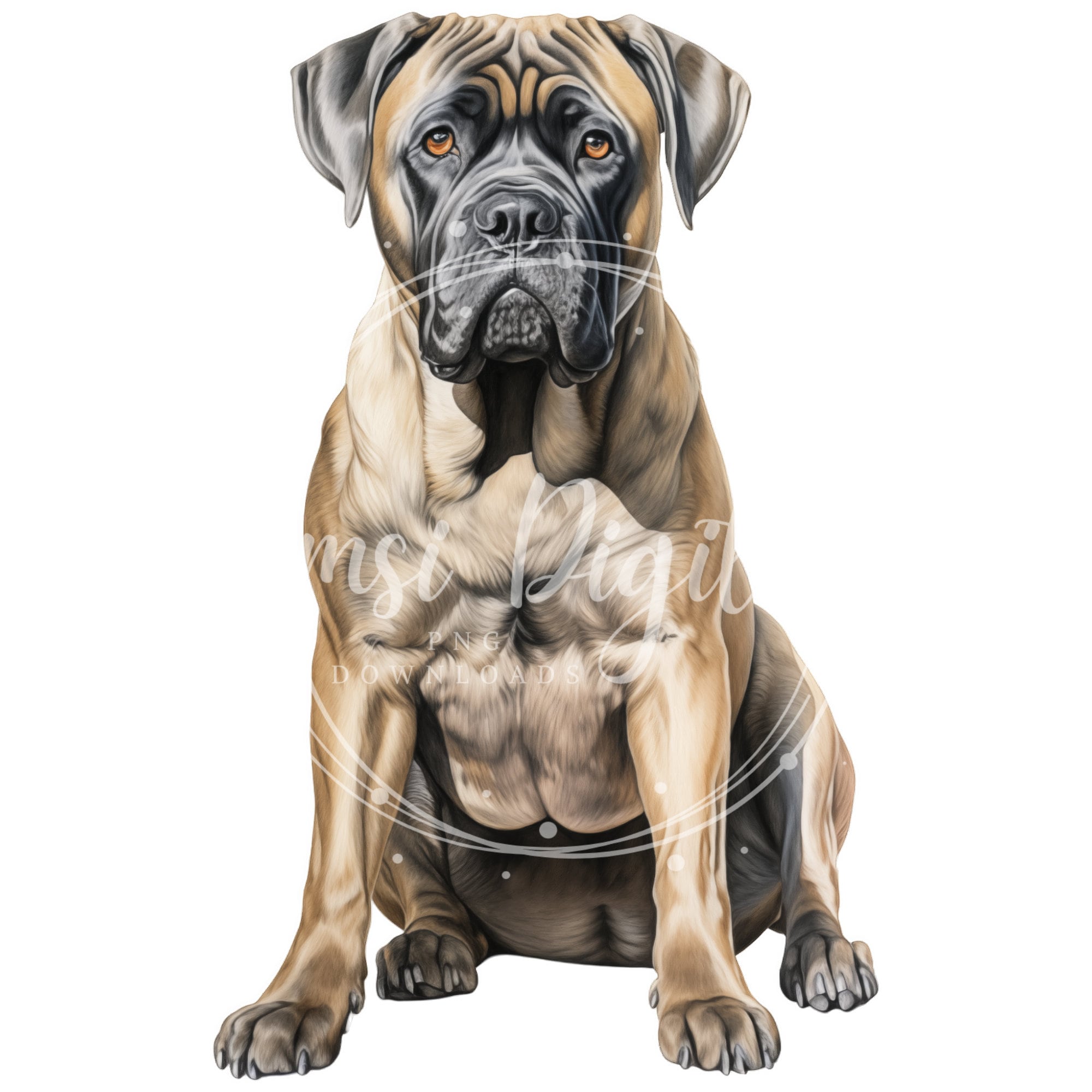Cane Corso Clipart | High-quality Transparent PNG | Watercolor ...